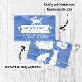 Blue Silhouette Dog Grooming Appointment Reminder Business Card | Zazzle