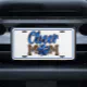 Blue Silver Glitter Mom Life Cheer Mom License Plate | Zazzle
