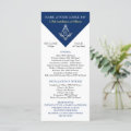Blue Silver Masonic Installation Program Template | Zazzle