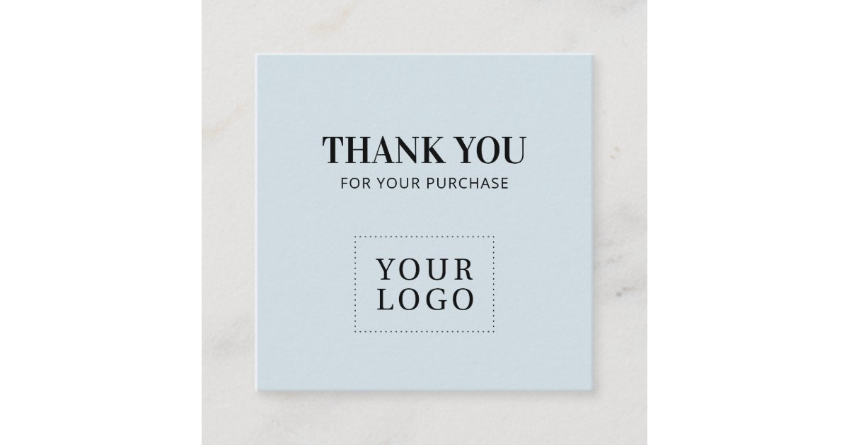 Blue Simple Modern Thank you Business Cards | Zazzle
