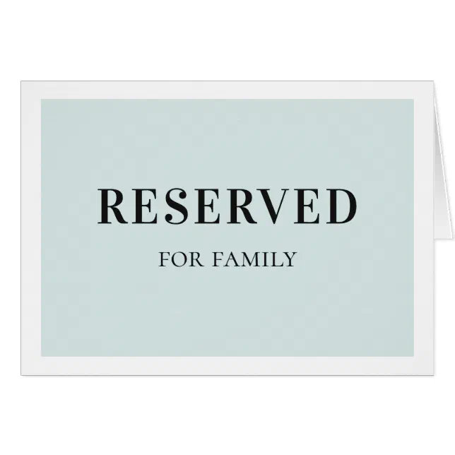 Blue simple reserved sign. Elegant classic wedding | Zazzle