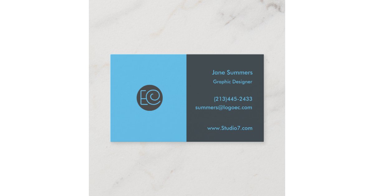 Blue - Simple Series Business Card | Zazzle