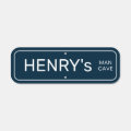 Blue simple traditional street custom man cave metal sign | Zazzle