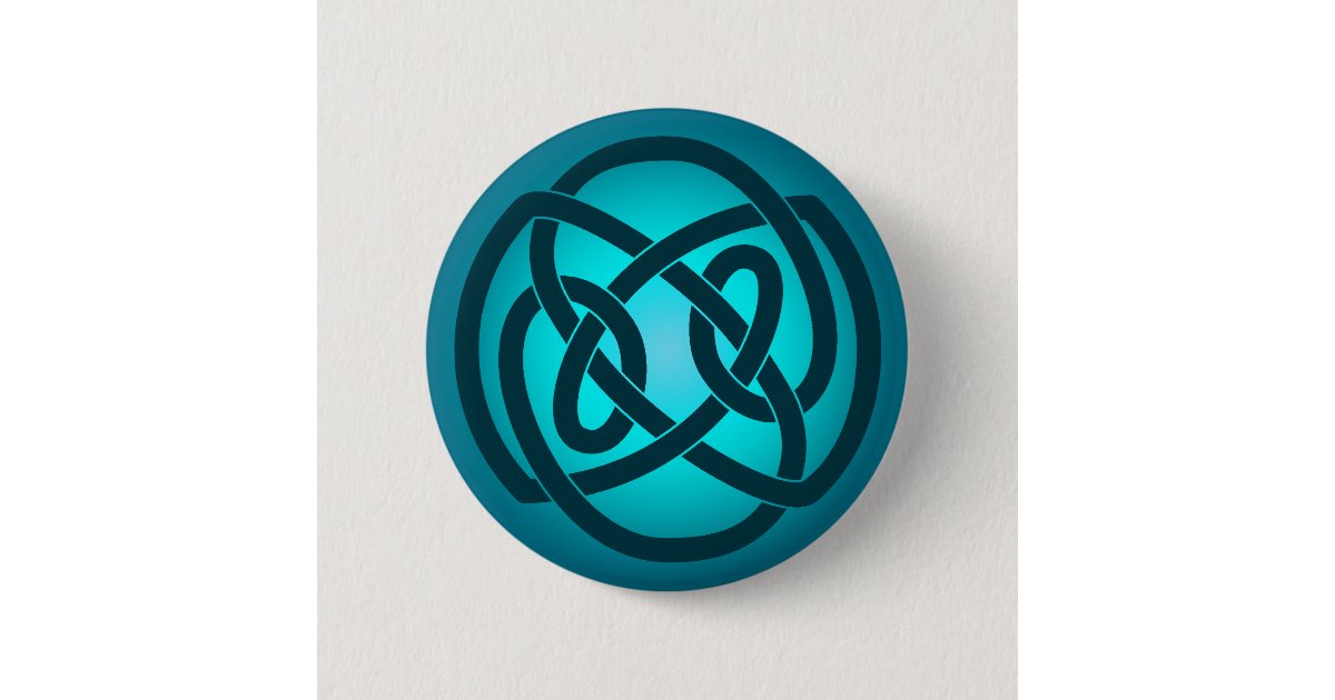 Blue Single Loop Knot Button | Zazzle
