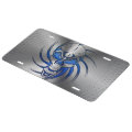 Blue Skull Metallic Look License Plate | Zazzle