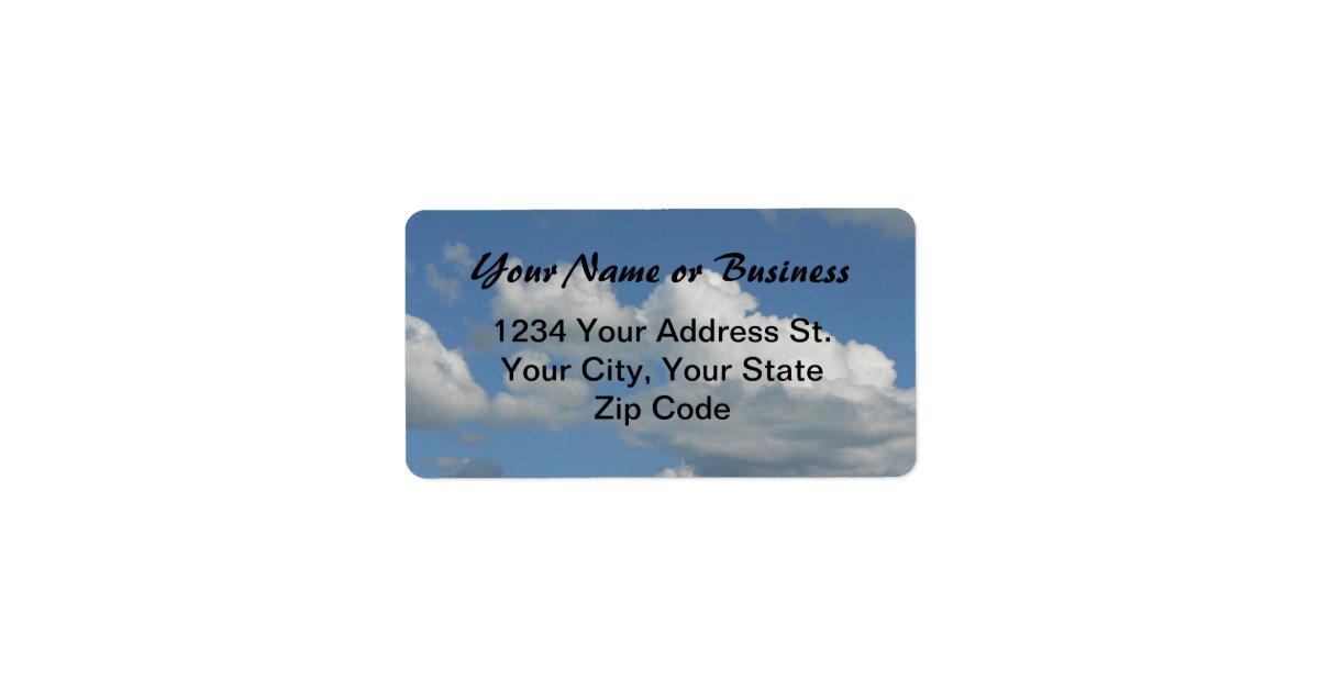Blue Sky Address Label | Zazzle