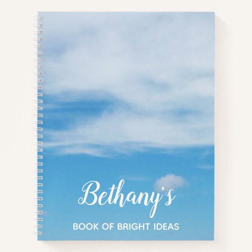Blue Sky and Clouds Book of Bright Ideas | Zazzle
