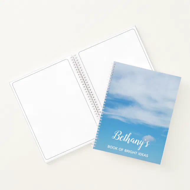 Blue Sky and Clouds Book of Bright Ideas | Zazzle