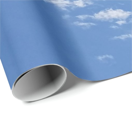 Blue Sky and White Clouds wrapping paper | Zazzle