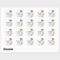 Blue Sky Baby On Board Beach Surf Baby Shower Classic Round Sticker ...