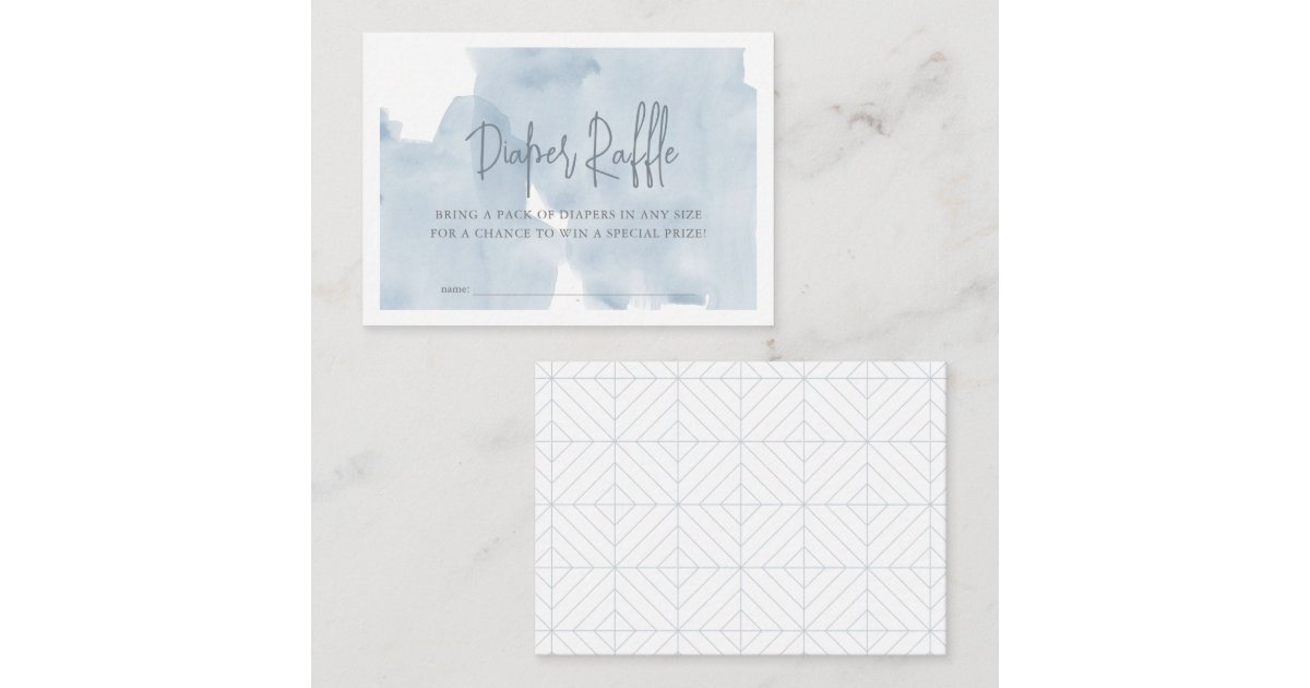 Blue Sky Baby Shower Diaper Raffle Ticket Enclosure Card | Zazzle