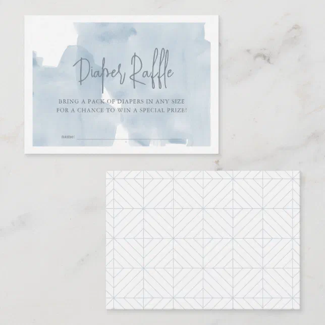 Blue Sky Baby Shower Diaper Raffle Ticket Enclosure Card | Zazzle