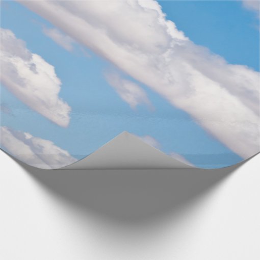 Blue sky clouds wrapping paper | Zazzle