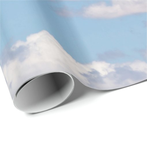 Blue sky clouds wrapping paper | Zazzle