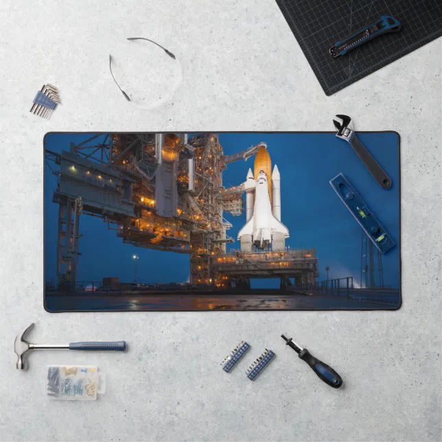 Blue Sky for Space Shuttle Atlantis Launch Desk Mat | Zazzle