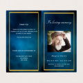 Blue sky gold photo elegant funeral program | Zazzle