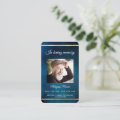 Blue sky gold photo funeral prayer card | Zazzle