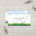 Blue Sky & Grass Golf instructor Business Card | Zazzle