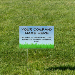 Blue Sky Green Grass Yard Sign | Zazzle