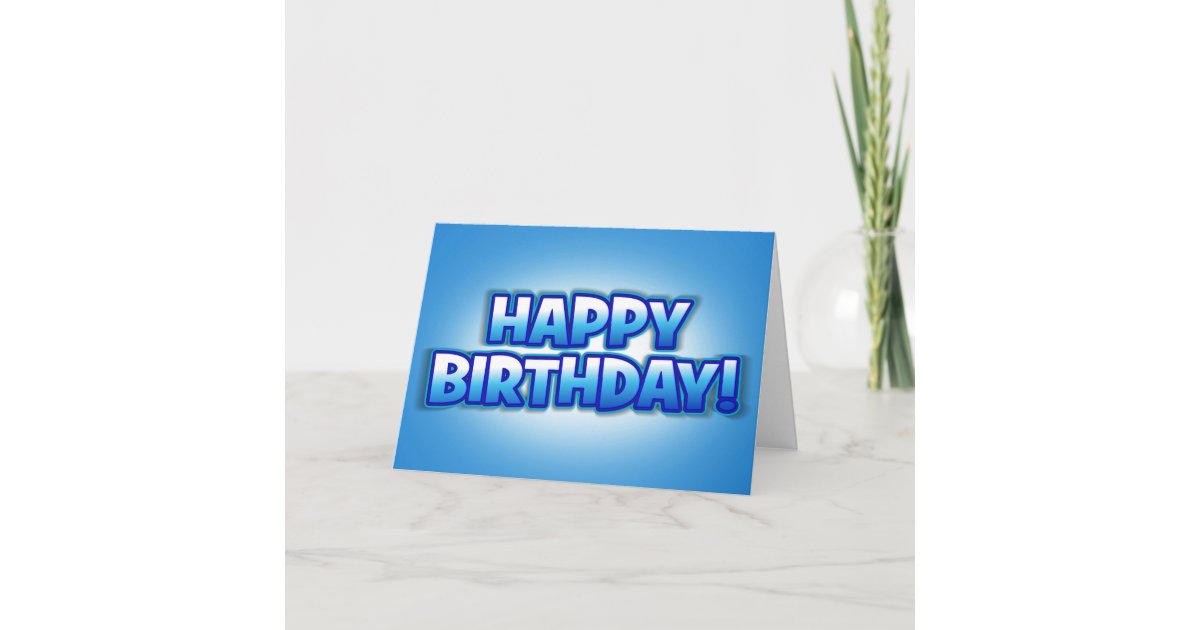Blue Sky Happy Birthday Greetings Card | Zazzle.com