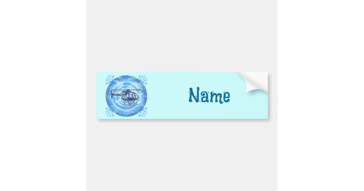 Blue Sky Helicopter bumper sticker | Zazzle