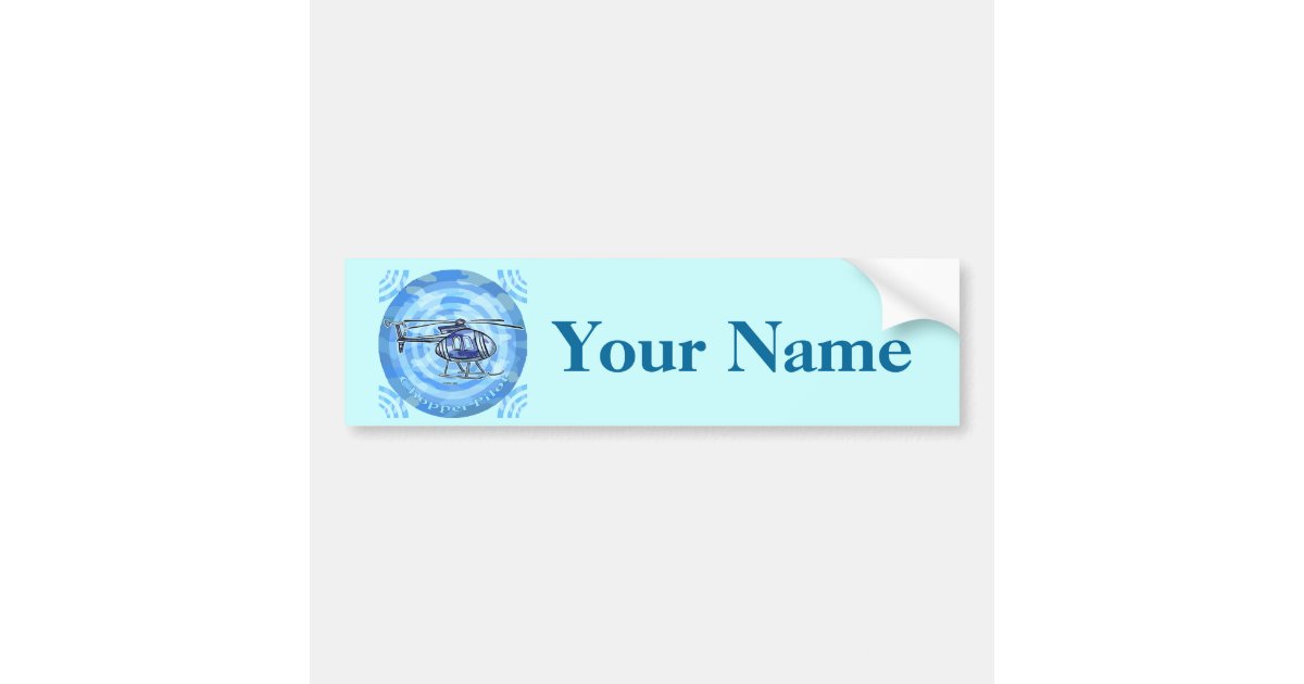 Blue Sky Helicopter bumper sticker | Zazzle