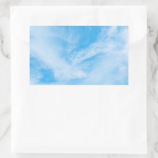 Blue Sky Nature White Clouds Blank Template Rectangular Sticker | Zazzle