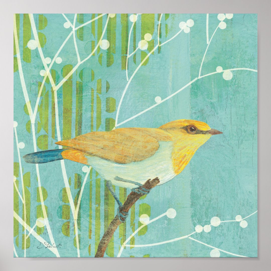 Blue Sky Songbird Poster | Zazzle