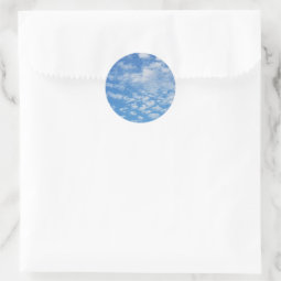 Blue Sky White Clouds Sticker Label Stickers | Zazzle