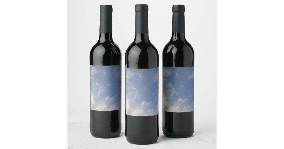 Blue Sky Wine Label | Zazzle