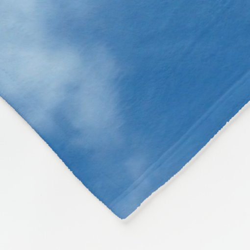 Blue Sky with Clouds Nature Photography Fleece Blanket | Zazzle