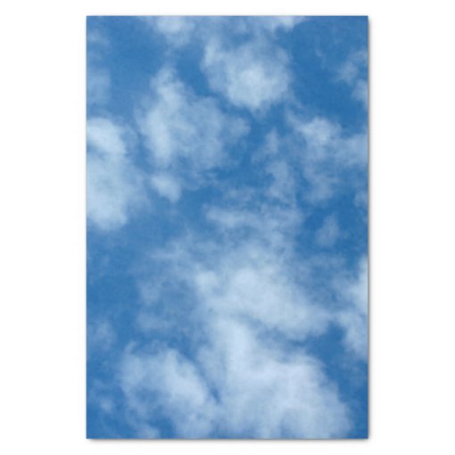 Blue Sky with Clouds Nature Photography Tissue Paper | Zazzle