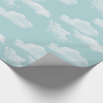Blue sky with clouds wrapping paper | Zazzle