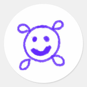 Blue Smiley Face Stickers | Zazzle
