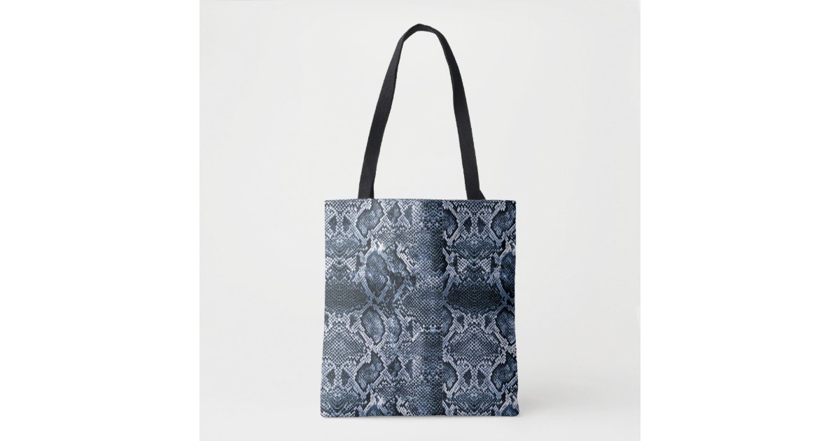 Blue Snake print Tote Bag | Zazzle