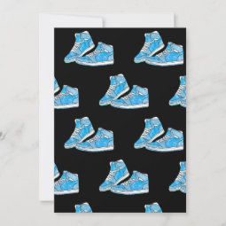 Blue Sneaker Ball Birthday Invitation | Zazzle