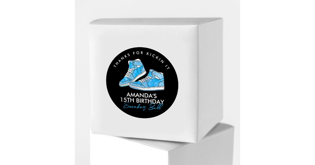 Blue Sneaker Ball Sticker | Zazzle