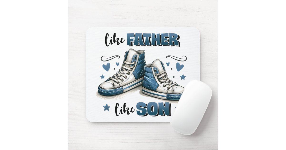 Blue Sneakers Like Father, Like Son Mouse Pad | Zazzle