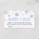 Blue Snowflake Baby Shower Diaper Raffle Card | Zazzle