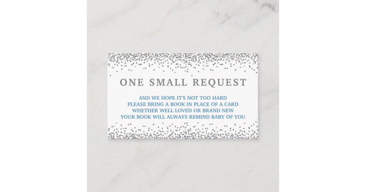 Blue Snowflake Book Request Cards | Zazzle