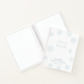 Blue Snowflake Boy Baby Shower Guest Book | Zazzle