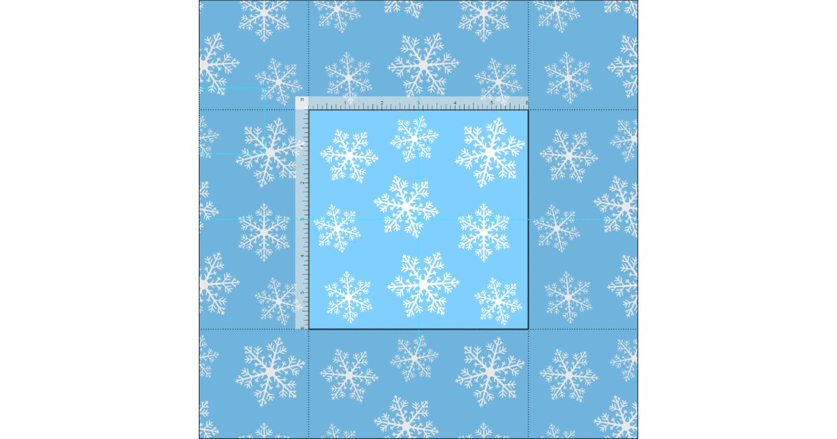 Blue Snowflake Fabric | Zazzle