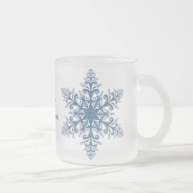 Blue Snowflake Mug | Zazzle