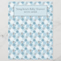 Blue Snowflake Polar Bear Baby Shower Bingo Game | Zazzle