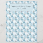 Blue Snowflake Polar Bear Baby Shower Bingo Game | Zazzle