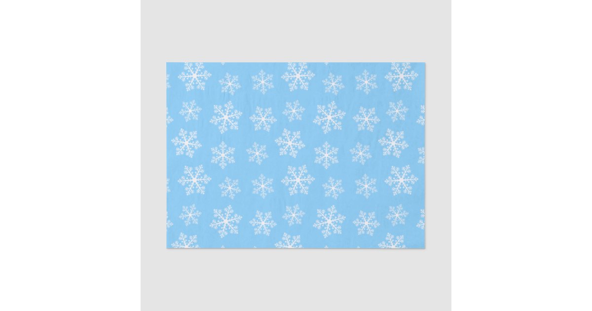 Blue Snowflake Tissue Paper | Zazzle