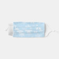 Blue Snowflake Winter Snow Print Adult Cloth Face Mask | Zazzle