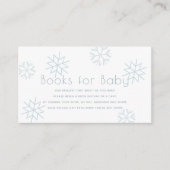 Blue Snowflakes Baby Shower Books for Baby Enclosure Card | Zazzle