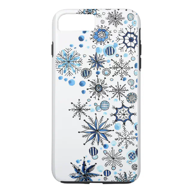 Blue Snowflakes Case-Mate iPhone Case | Zazzle