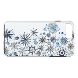 Blue Snowflakes Case-Mate iPhone Case | Zazzle